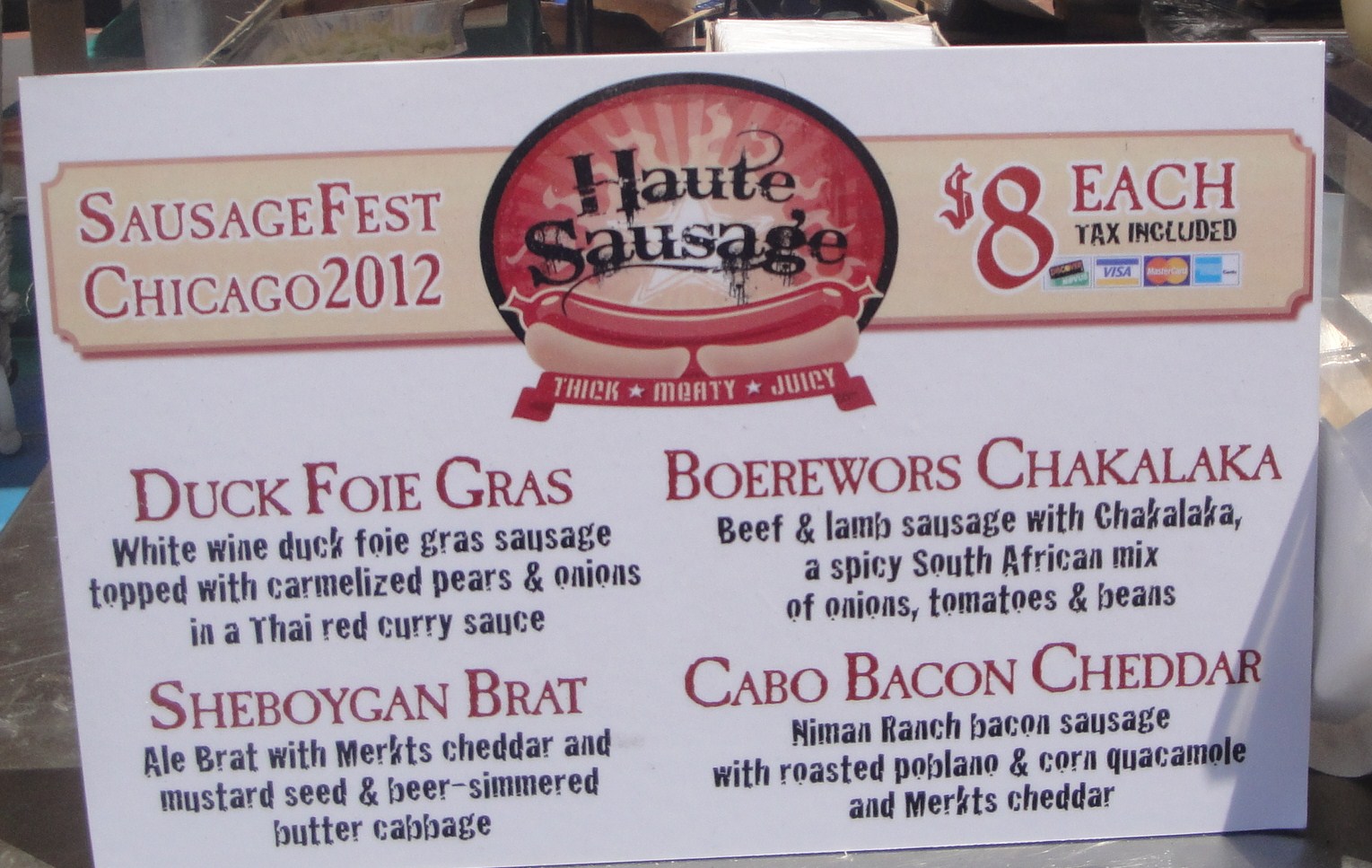 Haute Sausage Menu – The Nottingham Food Blog