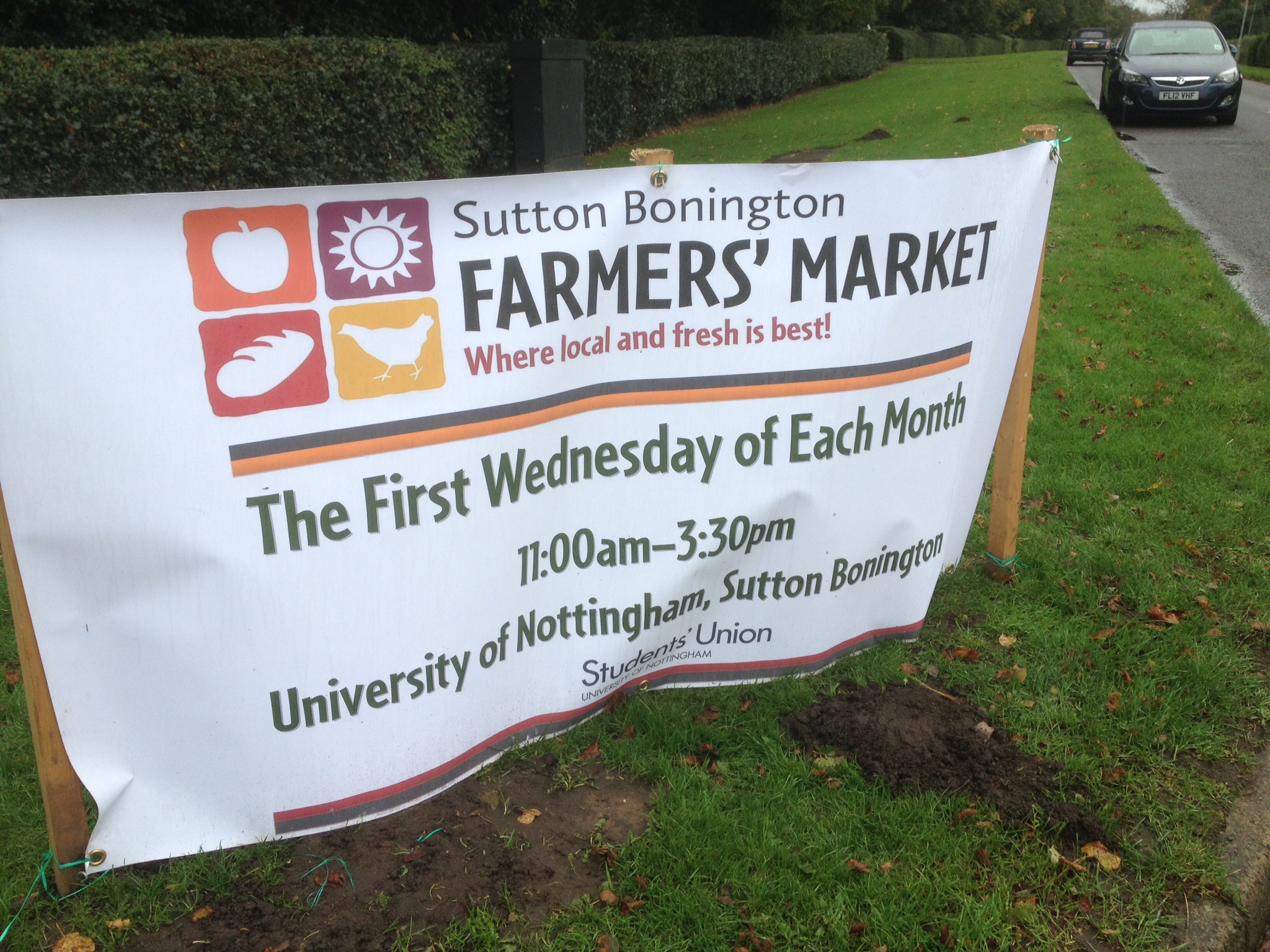 Sutton Bonington Market sign – The Nottingham Food Blog