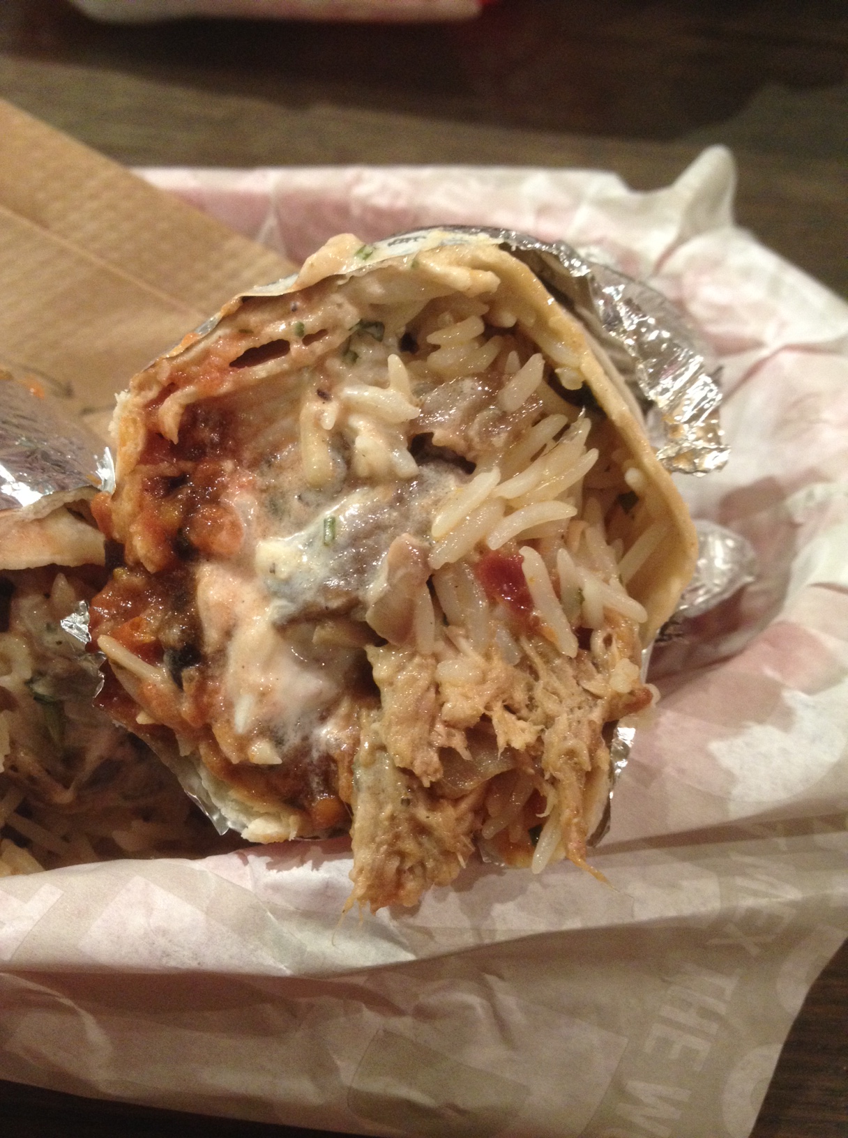 Barburrito Wrap Cross section – The Nottingham Food Blog
