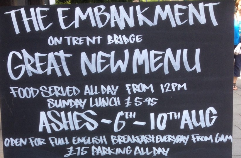 Embankment Sign – The Nottingham Food Blog