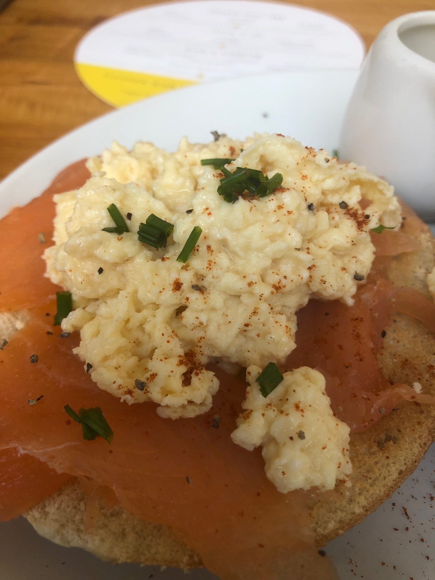 Yolk in Nottingham – One Scrambled Egg with Salmon on a Bagel – The ...