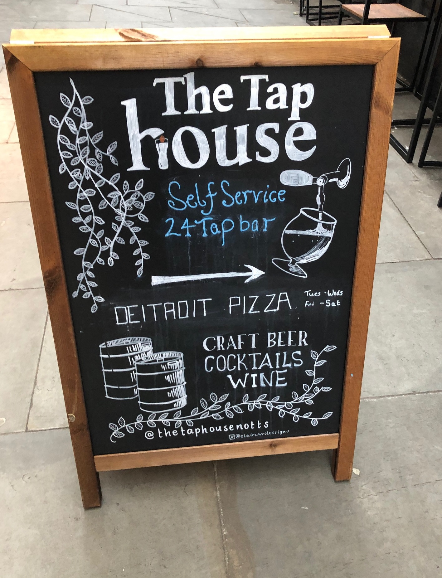 Tap House in Nottingham – Sign – The Nottingham Food Blog