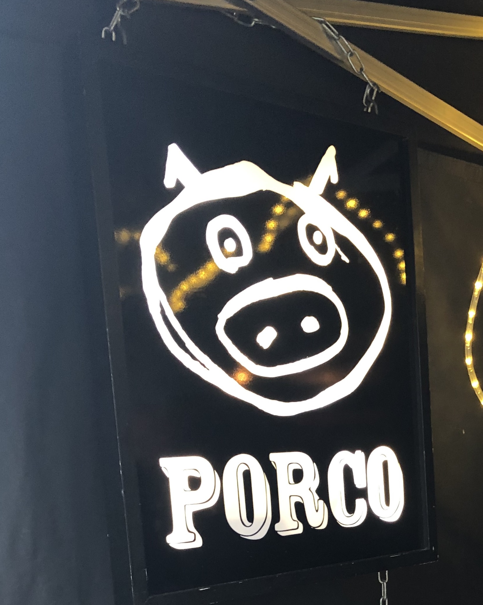 Porco sign – The Nottingham Food Blog