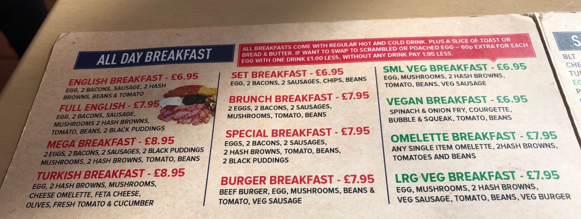 GB Cafe – All Day Breakfast Menu – The Nottingham Food Blog