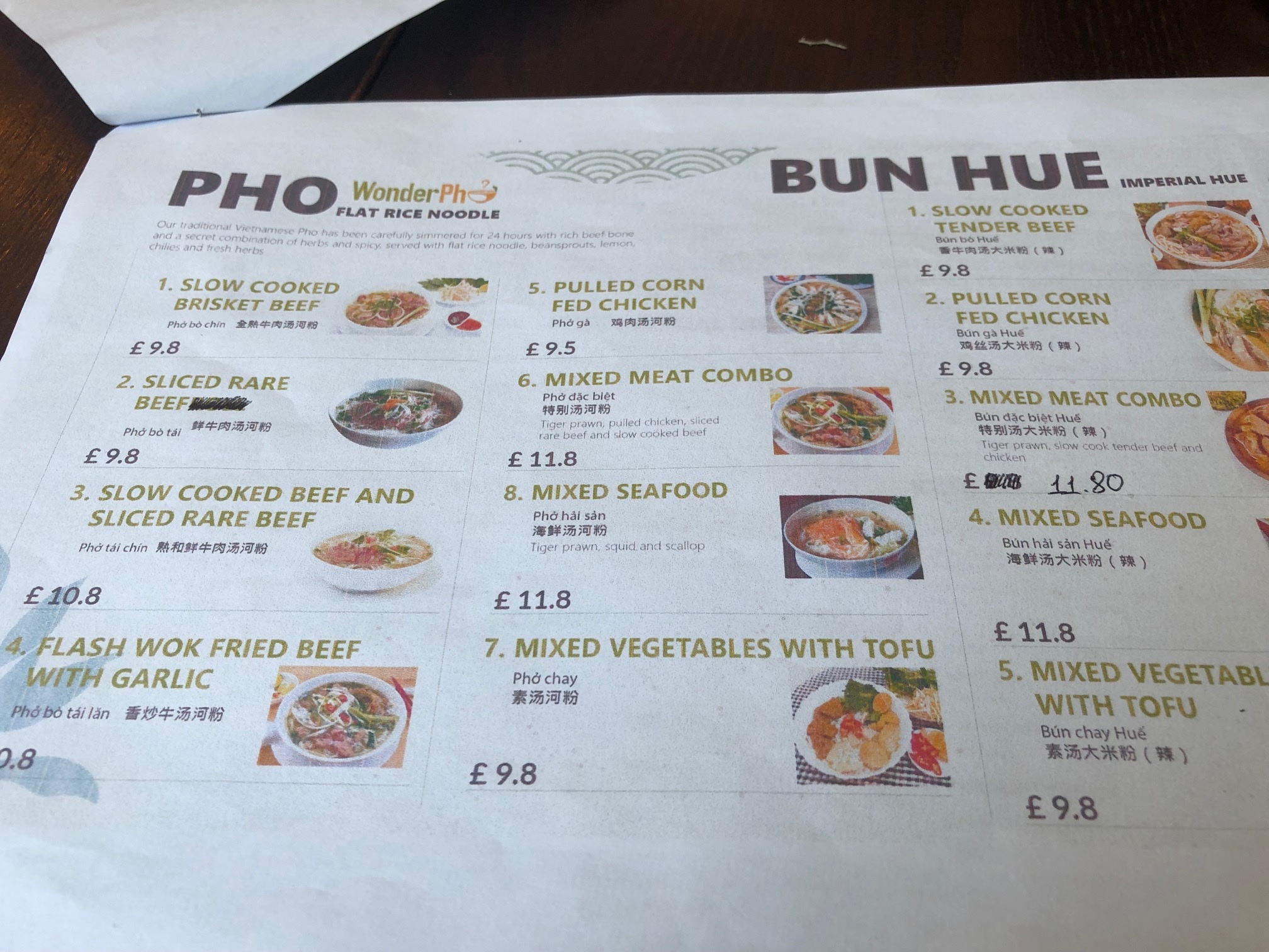 WonderPho Menu – The Nottingham Food Blog