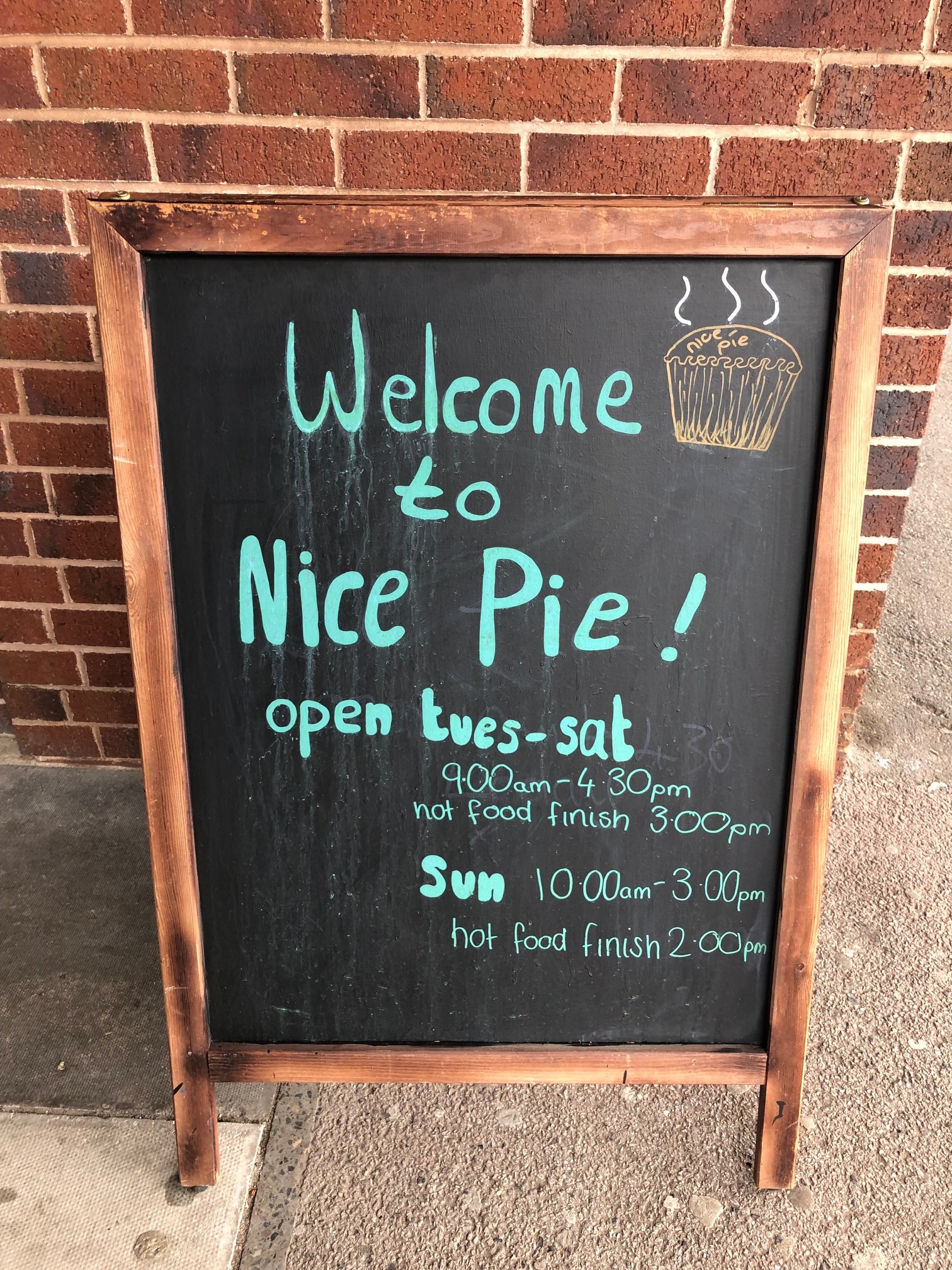 Nice Pie Chalkboard – The Nottingham Food Blog