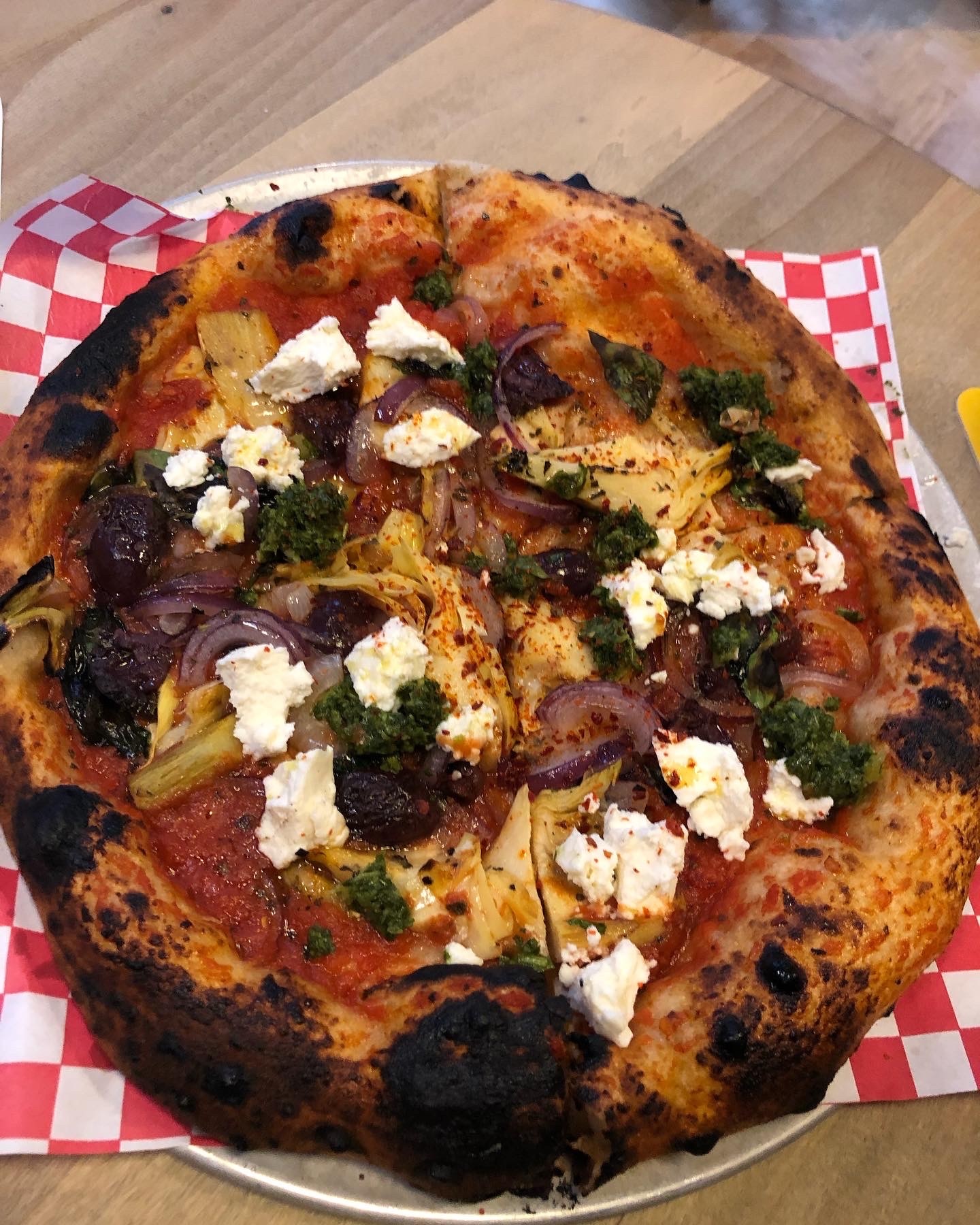 Slice N Brew in Nottingham – artichoke and kalamata olive pizza – The ...