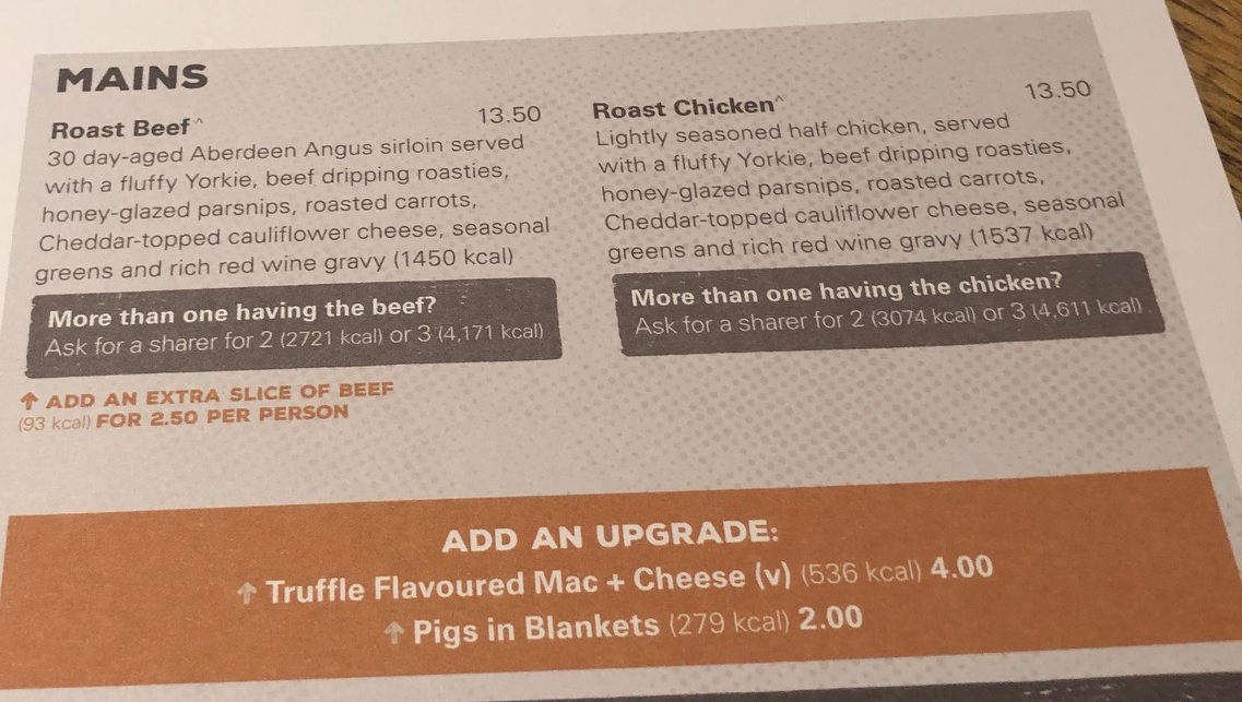 Sunday Lunch Menu at the Bar and Block Steakhouse – The Nottingham Food ...