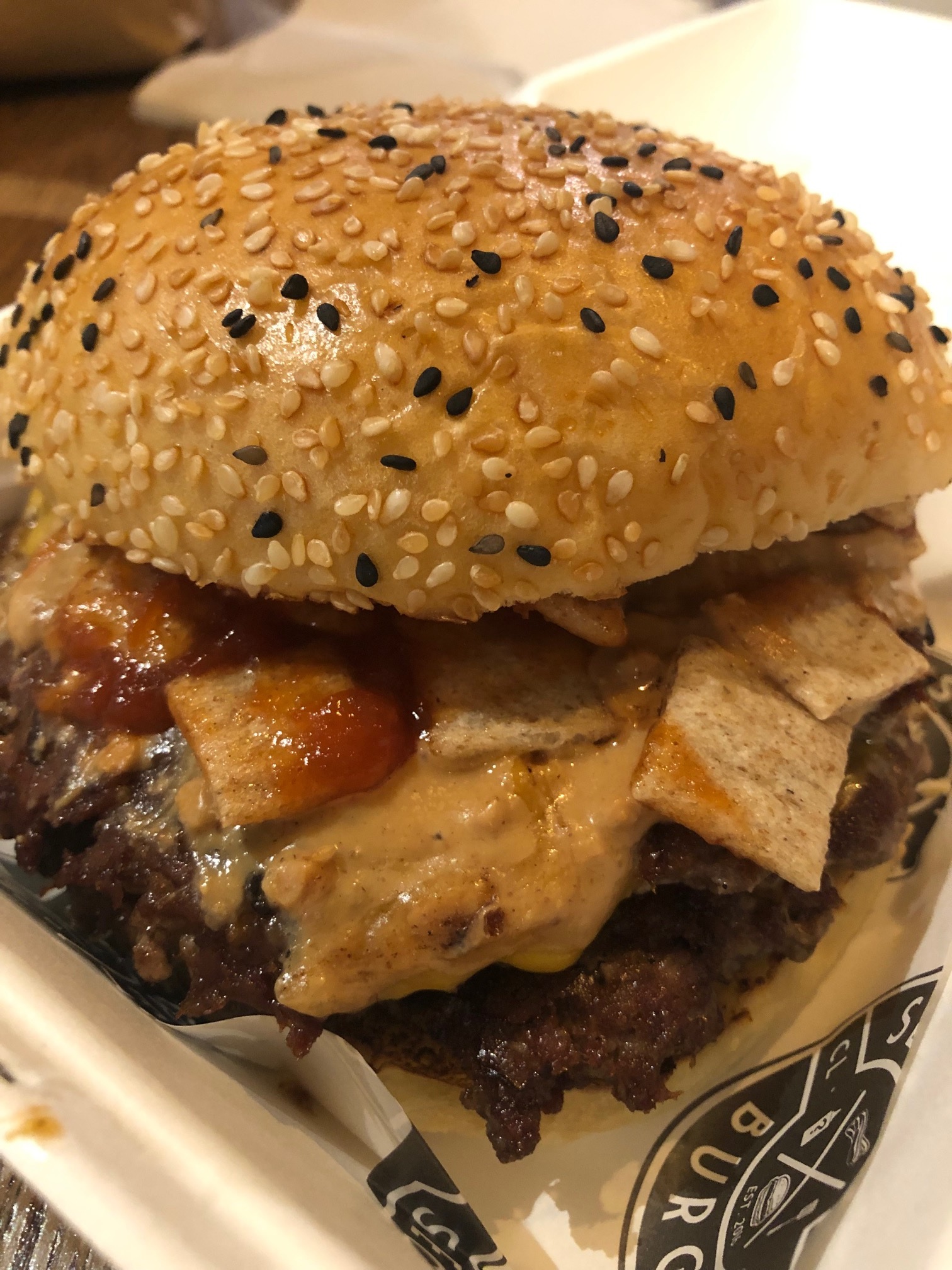 The Cereal Killer Burger at Secret Burger Club – The Nottingham Food Blog