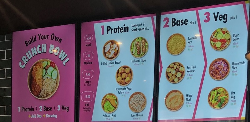 Build your own crunch bowl menu – The Nottingham Food Blog