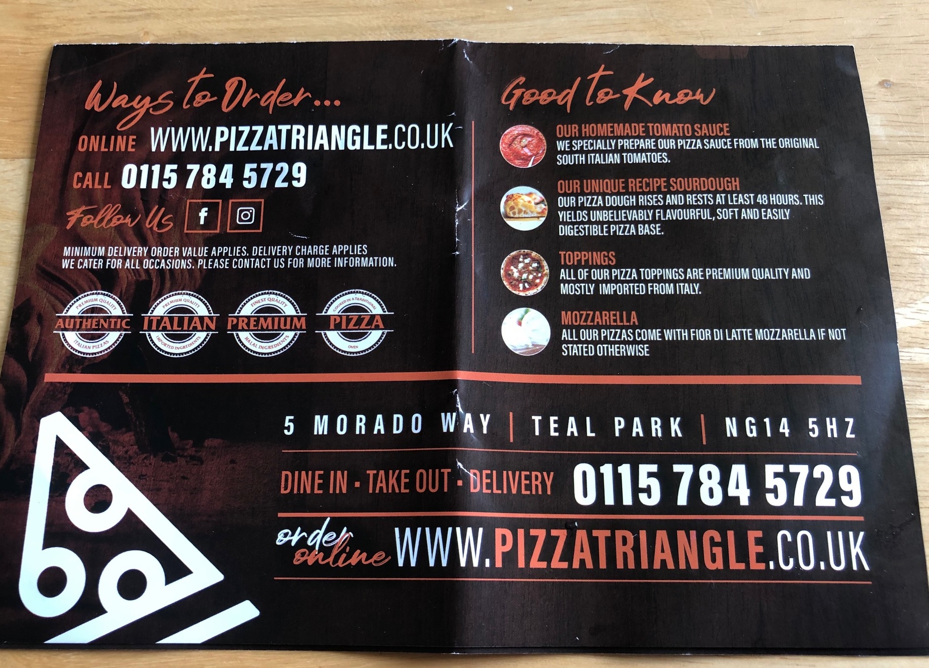 Triangle Pizza – Details – The Nottingham Food Blog