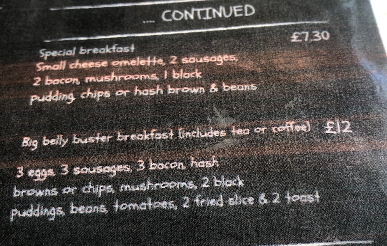 Corner Cafe Breakfast menus continued – The Nottingham Food Blog