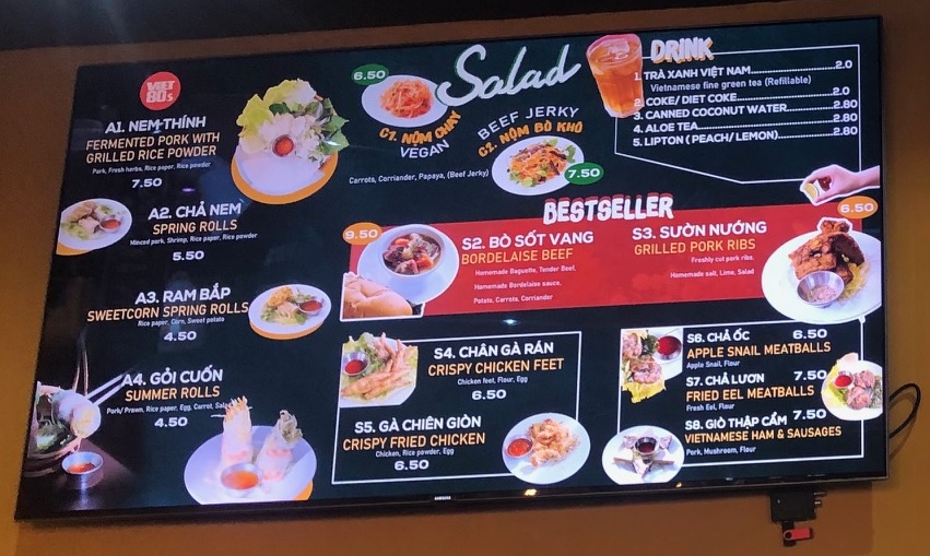 Viet 80s Street Food- Menu Board – The Nottingham Food Blog