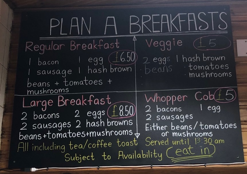 Plan A Cafe in Nottingham – Breakfast Menu – The Nottingham Food Blog
